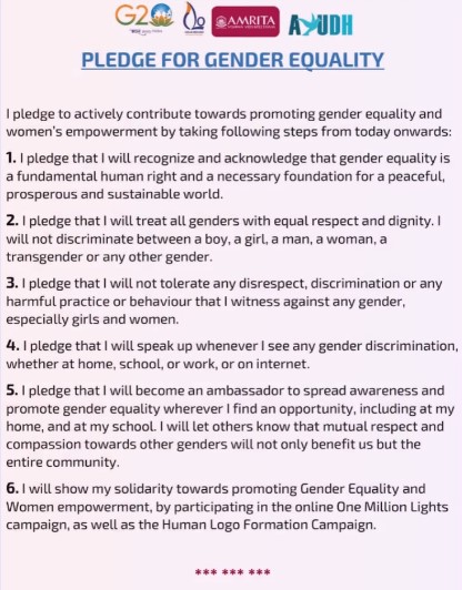 GENDER EQUALITY PLEDGE | Amrita Vidyalayam